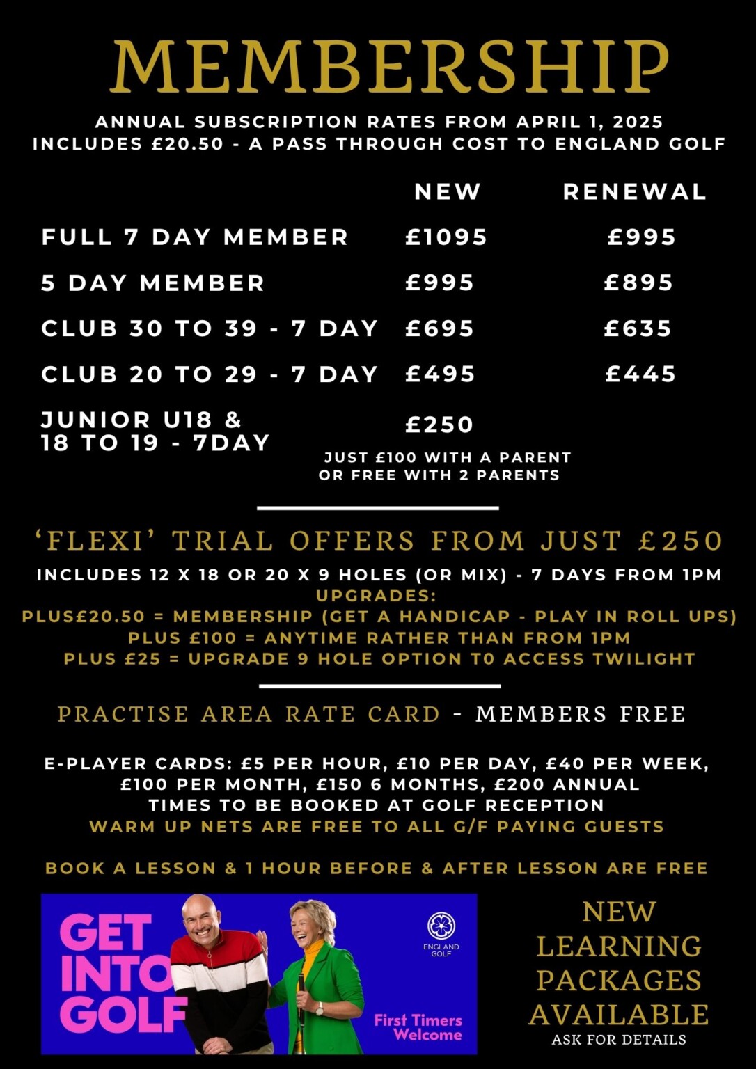 Get a Golf Membership at Princes Risborough Golf Club